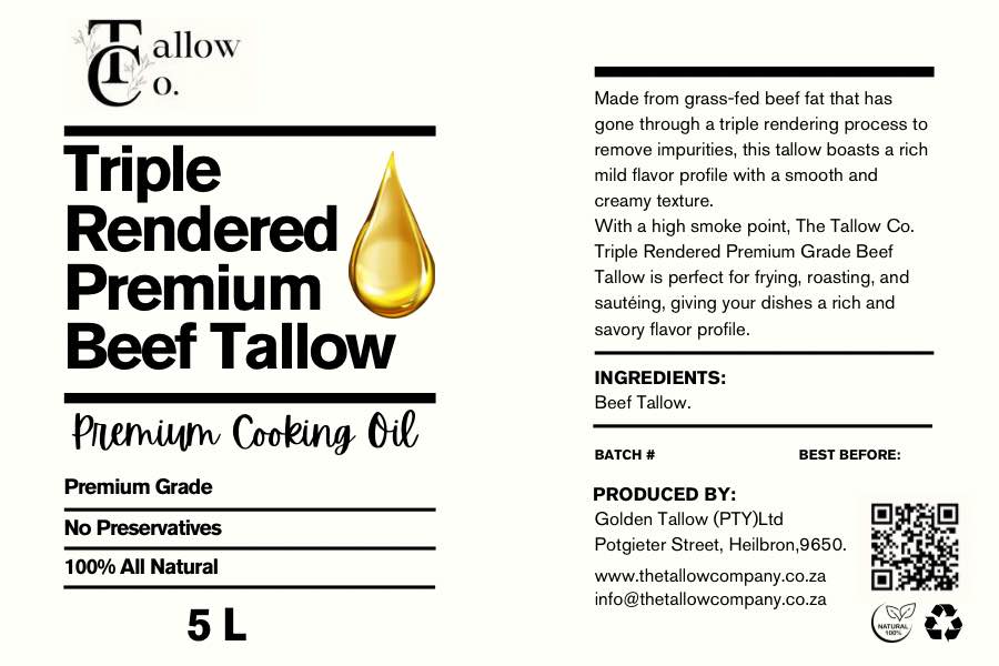 Triple Rendered Pure Beef Tallow l The Tallow Co.