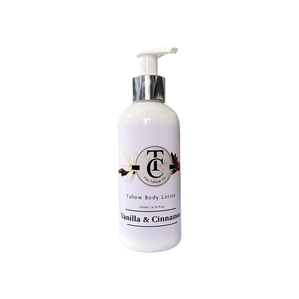 Tallow Hand & Body Lotion - Vanilla & Cinnamon | The Tallow Co.