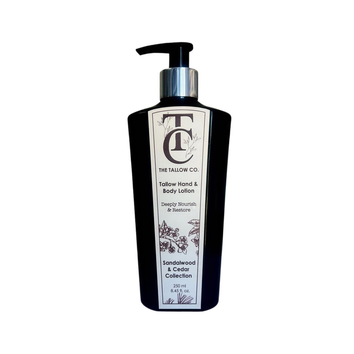 Tallow Hand & Body Lotion - Sandalwood & Cedar | The Tallow Co.
